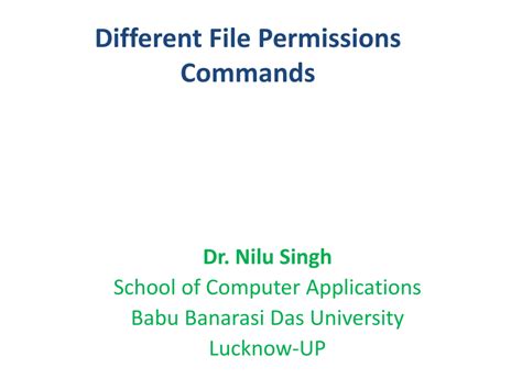Pdf Different File Permissions Commands