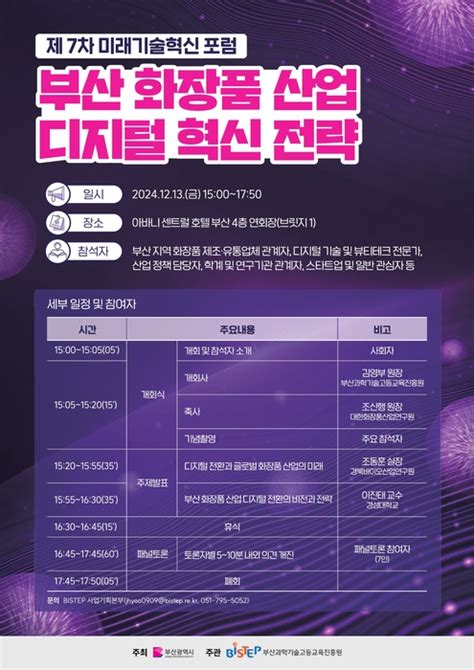부산과학기술고등교육진흥원 화장품산업 디지털혁신 전략 도출