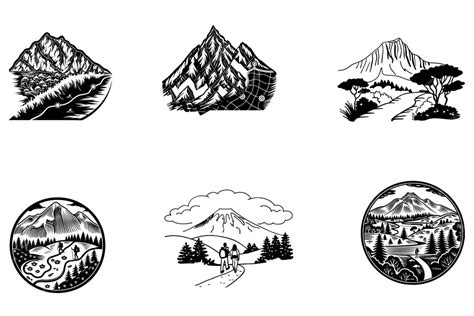 Premium Vector Mountain Trail Scene Svg
