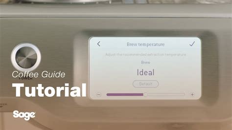 tutorials how to adjust the brew temperature the barista touch™ sage