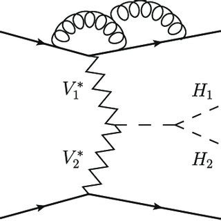 Examples Of Feynman Diagrams Contributing To The VBF Higgs Pair