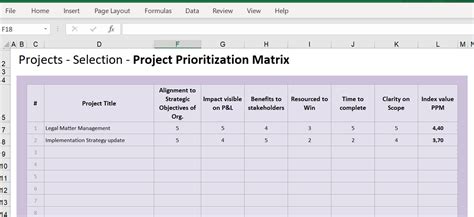 Project Prioritization Matrix For Portfolio Management Easy To Use Adjustable Excel File For Project Prioritization Matrix For Portfolio Management Easy To Use Adjustable Excel File For