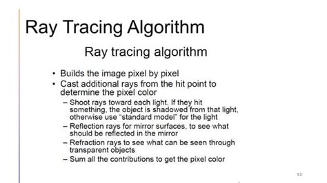 Rendering Algorithmspptx 3 D Graphics Computer Software And