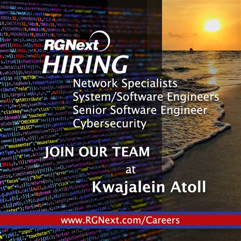 Rgnext Bring Your Technical Skills To An Island Paradise Rgnext Is Hiring For Positions At