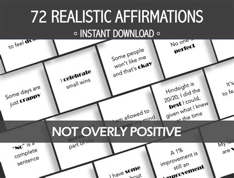 72 Realistic Affirmations And Validation Etsy