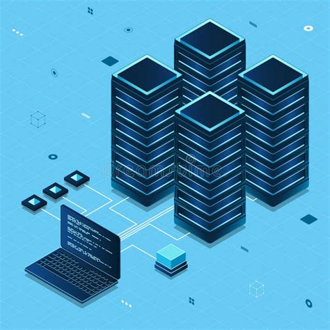 Database Servers Server Room Data Center Hosting Server Isometric
