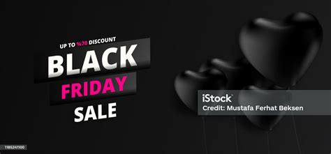 최대 70 블랙 프라이데이 세일 텍스트에 대 한 할인 블랙 심장 발롱 배경 포스터 또는 템플릿 디자인으로 사용할 수 있습니다 0명에 대한 스톡 벡터 아트 및 기타 이미지