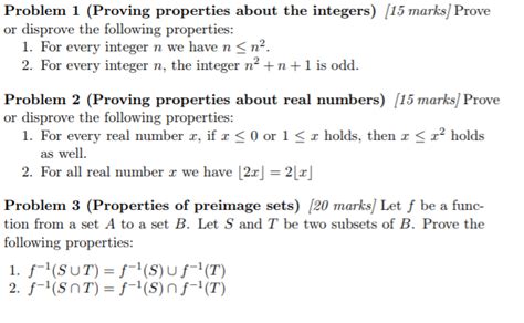Solved Problem Proving Properties About The Integers Chegg