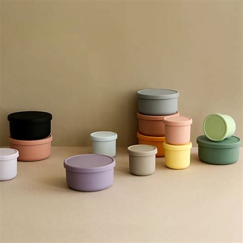 뚜껑이 있는 실리콘 식품 보관 용기 재사용 가능한 밀폐 도시락 상자 성인 어린이 냉동고 캠핑 스낵 용기 Aliexpress