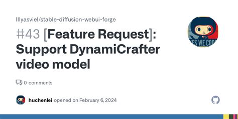 Feature Request Support Dynamicrafter Video Model Issue Lllyasviel Stable Diffusion