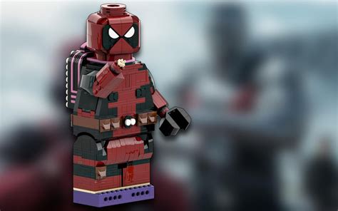 Lego Moc Up Scaled Lego Minifigure Deadpool Movie Version By Ztbricks Rebrickable Build