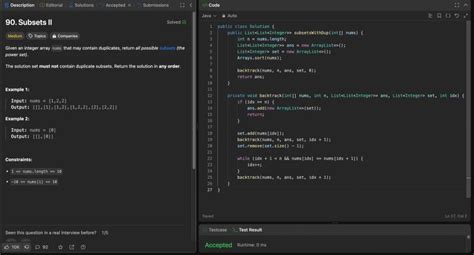 Yugh Juneja On Linkedin Dsa Coding Backtracking Subsets