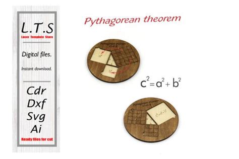 Pythagorean Theorem Proof Laser File · Creative Fabrica