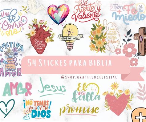 Stickers Para Biblia Versículos Bíblicos Stickers Cristianos Etsy