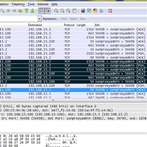 Screenshot Of The Ethernet Tcpip Network Packet Analysis Using