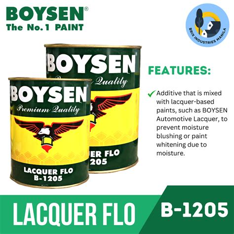 Boysen Lacquer Flo 4 Liters Gallon B 1205 Brix Industries Manila
