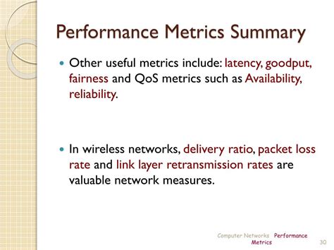 Ppt Computer Networks Performance Metrics Powerpoint Presentation
