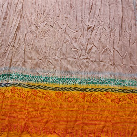 Sarah Und Sally Schal 100 Baumwolle Borte Taube Orange Schal