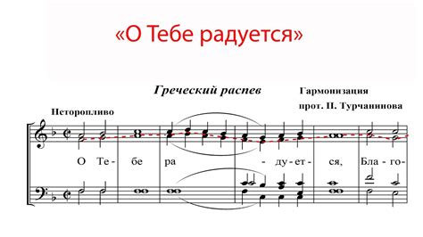 О ТЕБЕ РАДУЕТСЯ греческого распева, гарм. П. Турчанинова - Альтовая ...