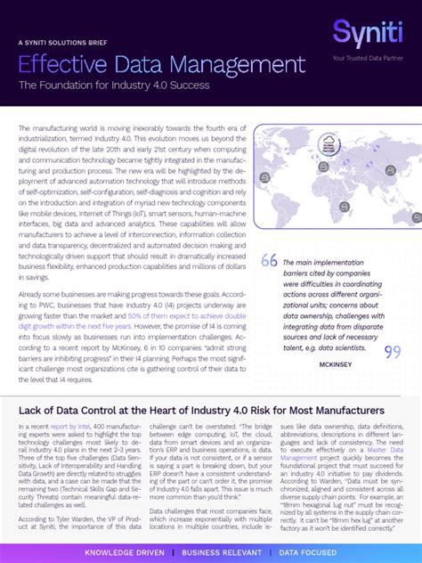 Data Sheet Syniti Mdm Pdf Internet Of Things Computing