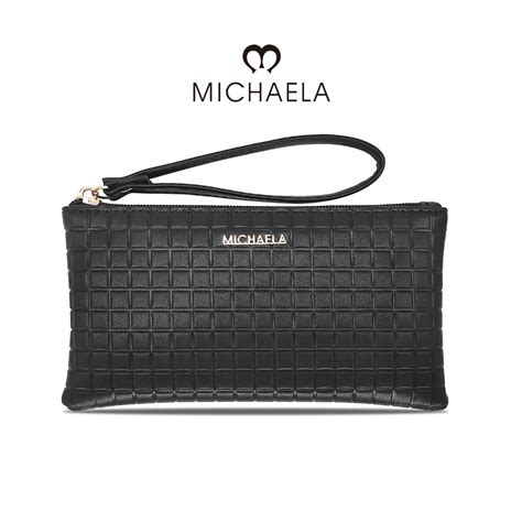 Michaela Cellphone Wristlet Wallet For Women Waffle Like Embossed Long