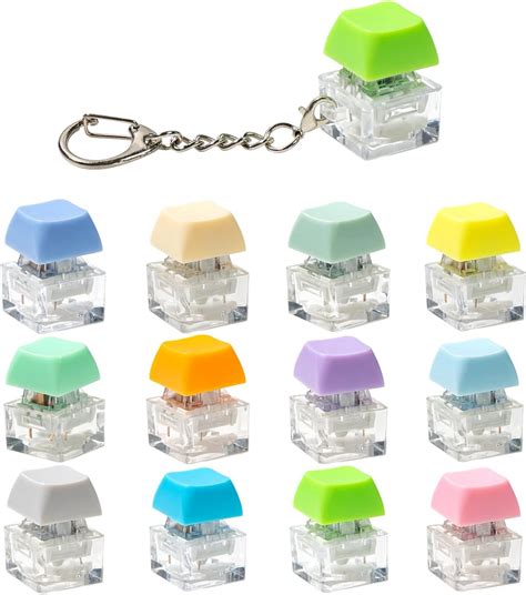 Keyboard Fidget Toy 12pcs Fidget Keyboard Keychain