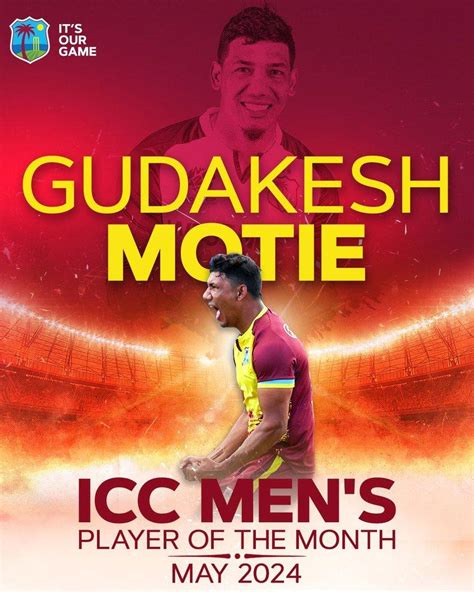 Gcb Lauds Icc Player Of The Month Motie Following Historic Award Kaieteur News
