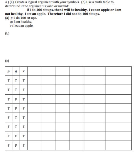 Solved 4 A Create A Logical Argument With Your Symbols
