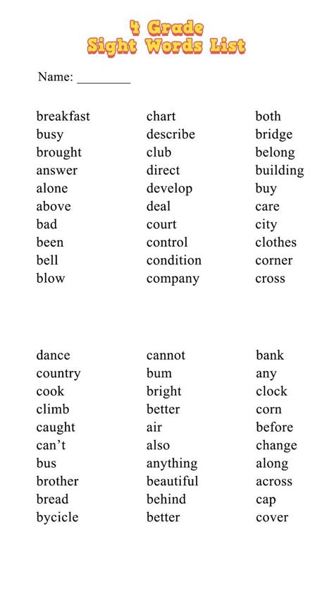 Sight Words Worksheets 5th Grade Artofit