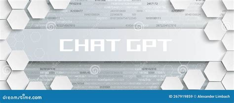 White Hexagon Structure Banner Chat Gpt Header Cartoon Vector 267919859