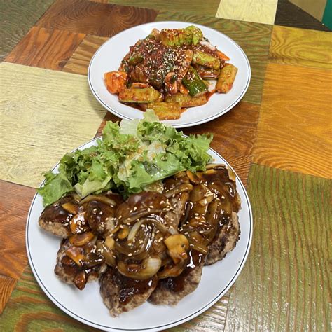 마두제일요리학원 가정요리 함박스테이크 오리엔탈드레싱 샐러드 오이무침 네이버 블로그