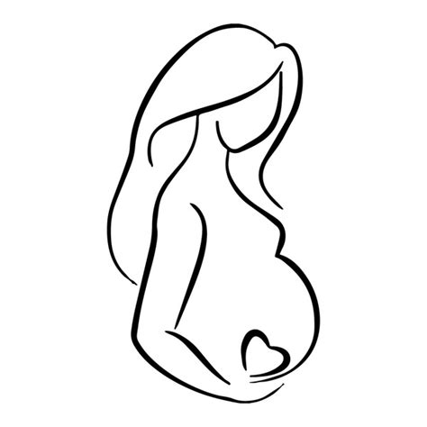 Dibujos De Mujeres Embarazadas Para Colorear Vsun