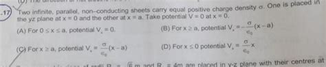 [answered] 17 Two Infinite Parallel Non Conducting Sheets Carry Equal Kunduz