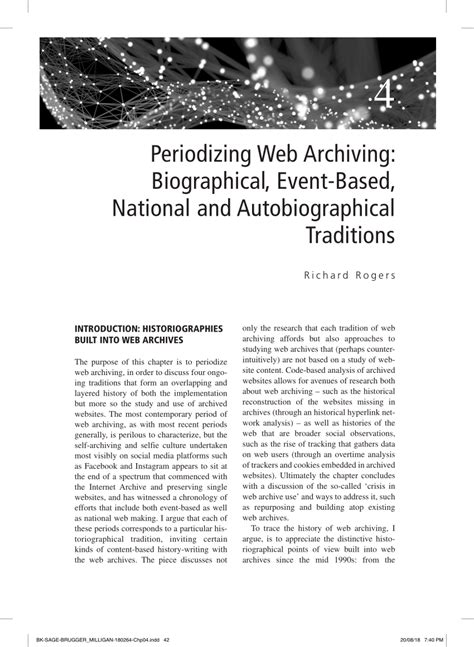 Pdf Periodizing Web Archiving Biographical Event Based National