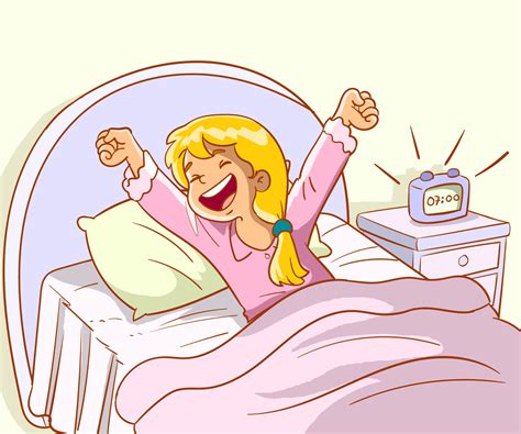 Despertando De La Cama Caricatura