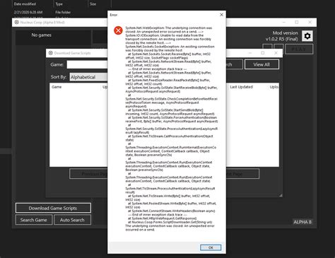 Long Error When Searching For Game Scripts R Nucleuscoop