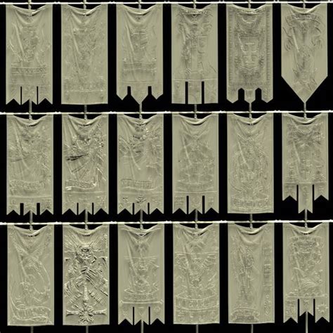 🛰 Crusader Banner Variety Pack・ 3d File For 3d Printing・cults