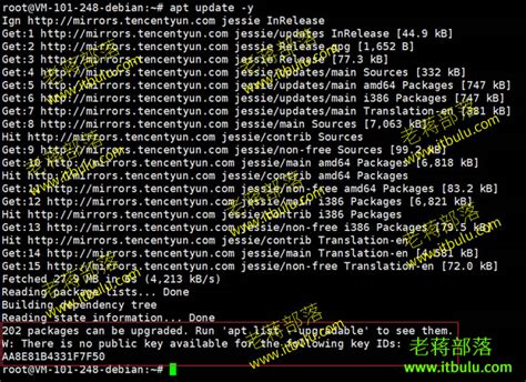 debian镜像升级update源出现错误解决方案 老蒋部落