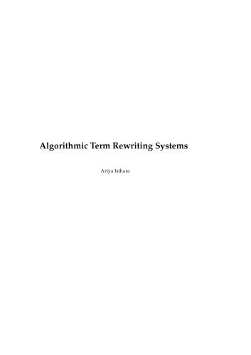 خرید کتاب Algorithmic Term Rewriting Systems دانلود کتاب