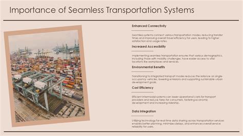 Importance Of Seamless Transportation Systems Intermodal Mobility Ppt