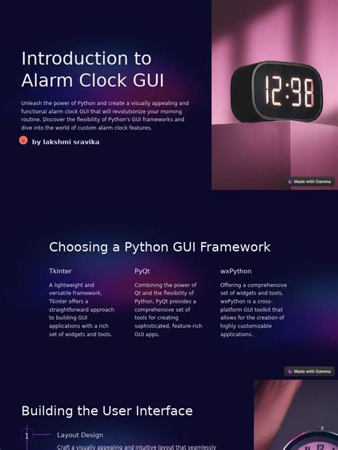 Introduction To Alarm Clock Gui Pdf