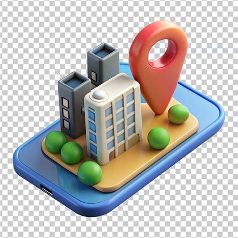 3d render red map pointer icon isolated scene creator premium ai