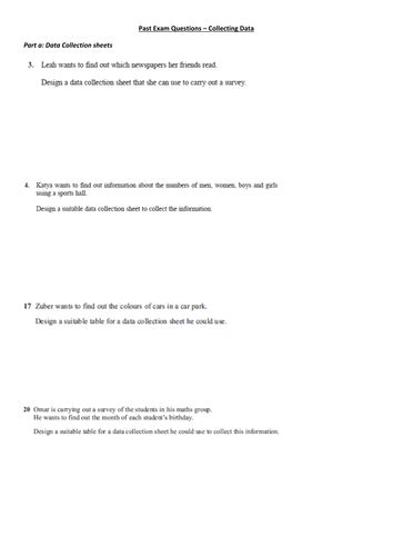 Data Handling Revision Pack Foundation Gcse Teaching Resources