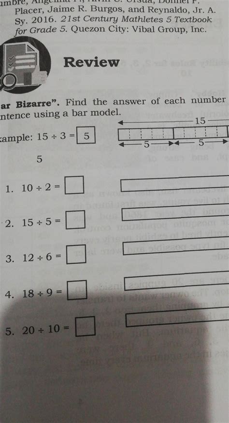 find the answer of each number sentence using a bar model help po