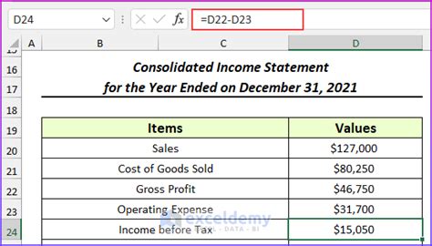 Consolidation Of Financial Statements In Excel 2 Easy Methods