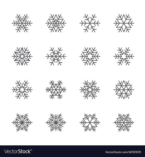 Geometric Snowflake Vector Geometric Snowflake Pattern Hi Res Stock