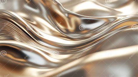 Abstract Metallic Waves With Smooth Reflective Surface Stock Illustration Illustration Of