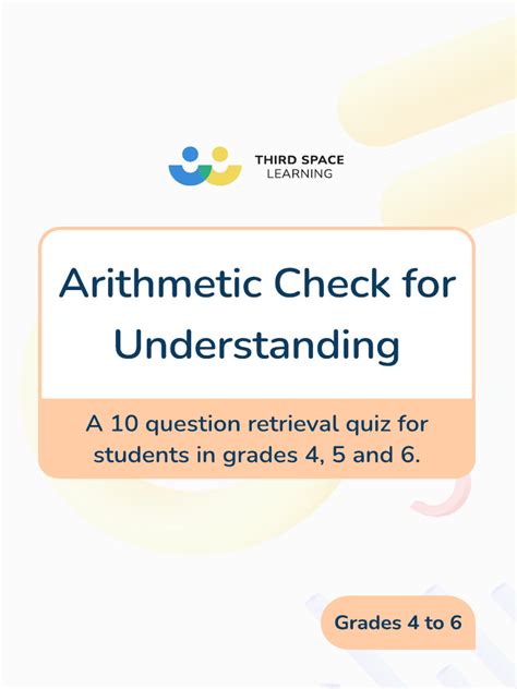 Third Space Learning Arithmetic Check For Understanding Pdf