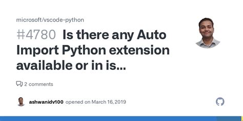 Is There Any Auto Import Python Extension Available Or In Is Development For VS Code Issue