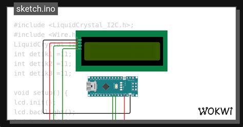 LCD KARAKTER Copy Wokwi ESP STM Arduino Simulator